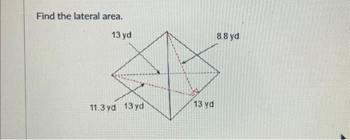 Solved Find the lateral area. | Chegg.com