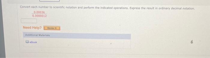 Solved Convert each number to scientific notation and | Chegg.com