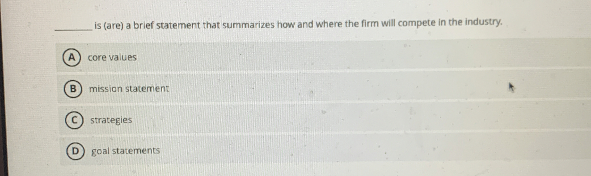 Solved is (are) ﻿a brief statement that summarizes how and | Chegg.com