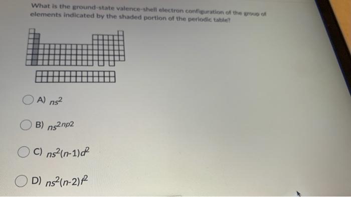 Solved What is the ground-state valence-shell electron | Chegg.com