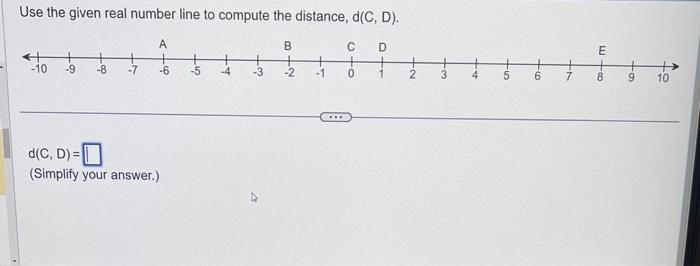 Solved Use the given real number line to compute the | Chegg.com
