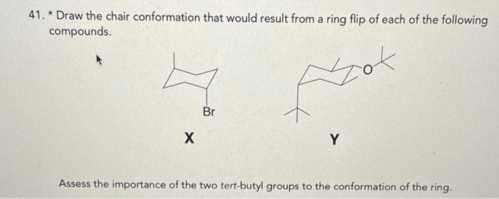 Solved Draw the chair conformation that results into a ring | Chegg.com