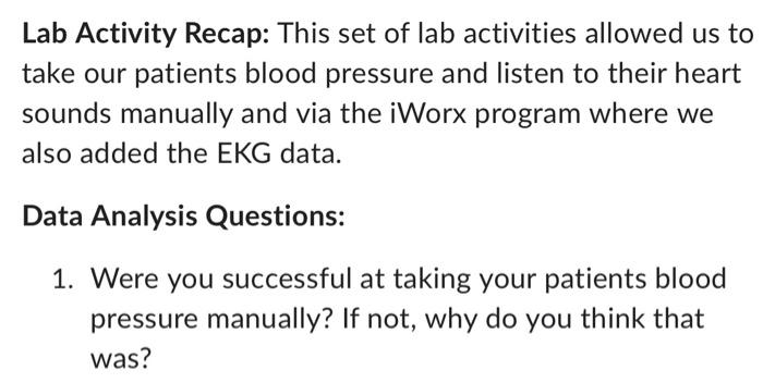 Solved Lab Activity Recap: This set of lab activities | Chegg.com