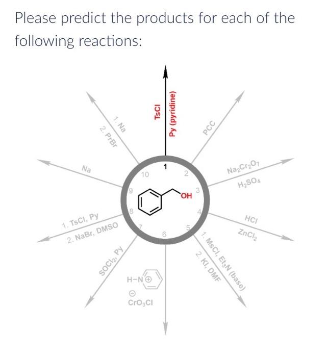 Solved Please predict the products for each of the following | Chegg.com