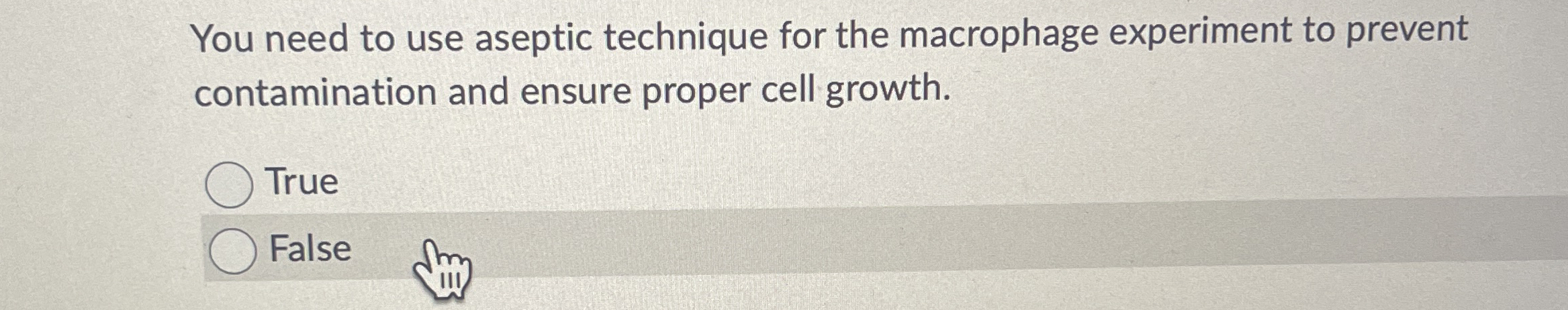 Solved You need to use aseptic technique for the macrophage | Chegg.com