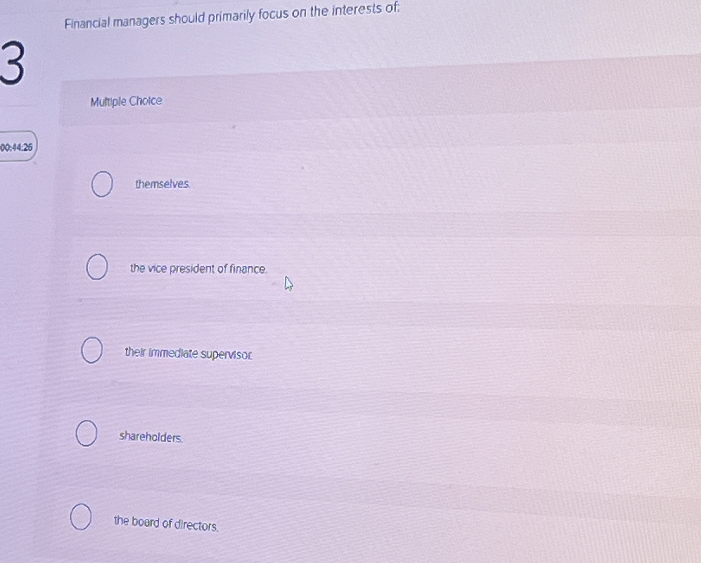 Solved Financial managers should primarily focus on the | Chegg.com