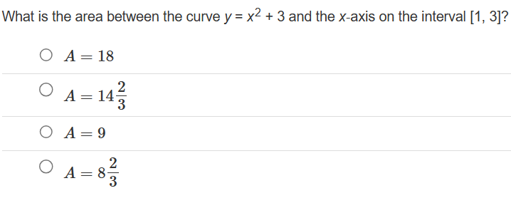 Solved What is the area between the curve y=x2+3 ﻿and the | Chegg.com