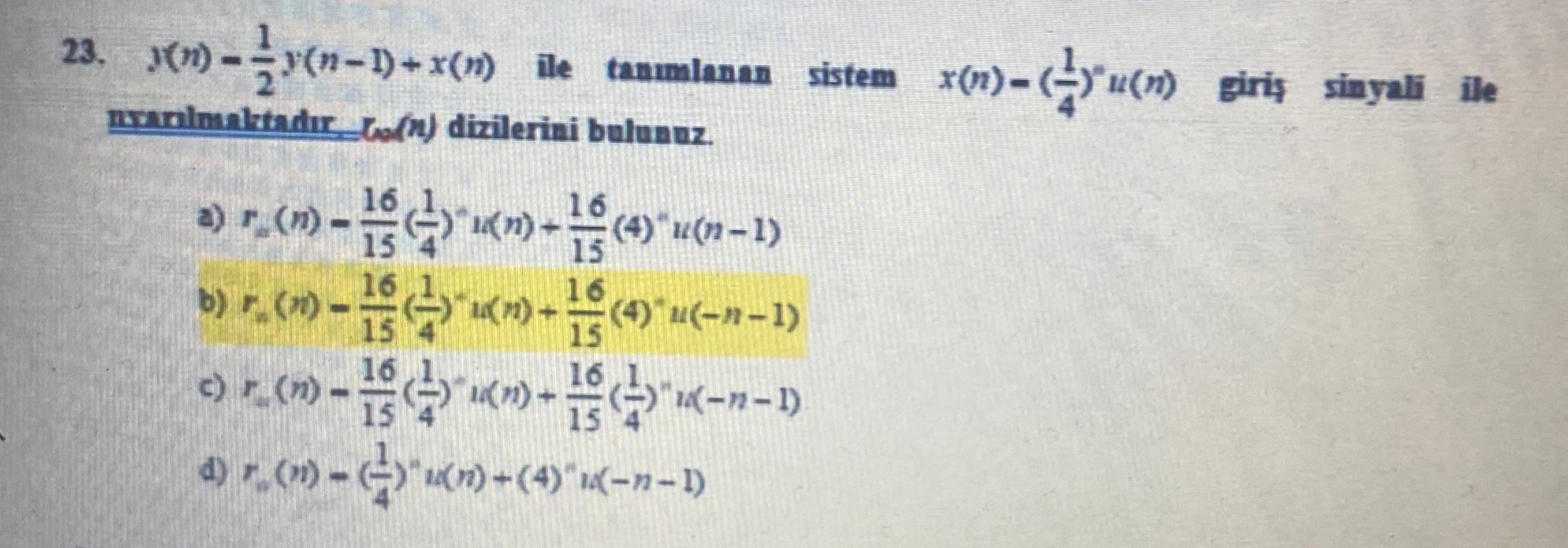 Input signal defined byy(n)-12y(n-1)+x(n) ﻿find the | Chegg.com