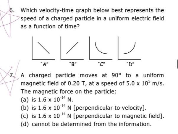 Which velocity-time graph below best represents the | Chegg.com