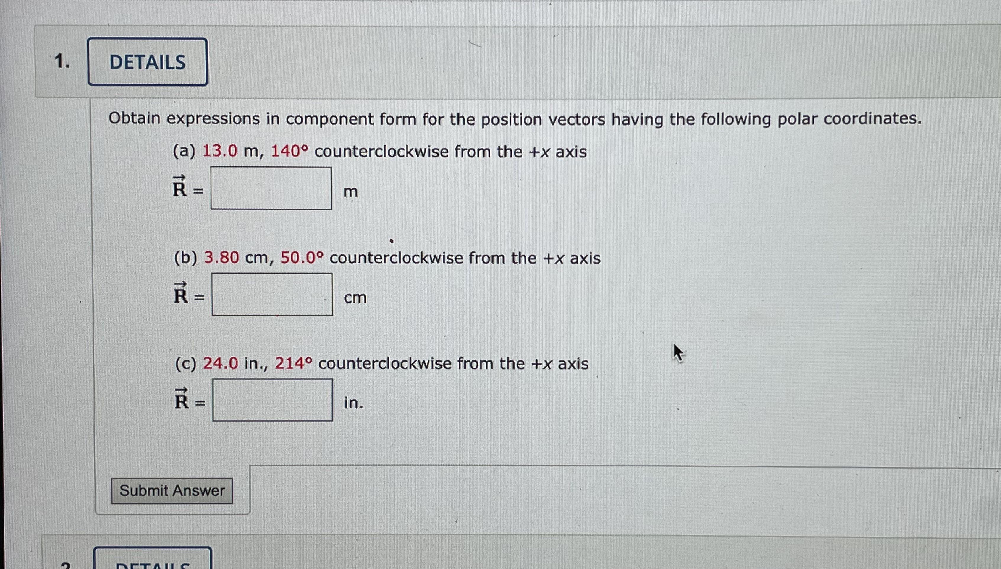 Solved Obtain expressions in component form for the position | Chegg.com