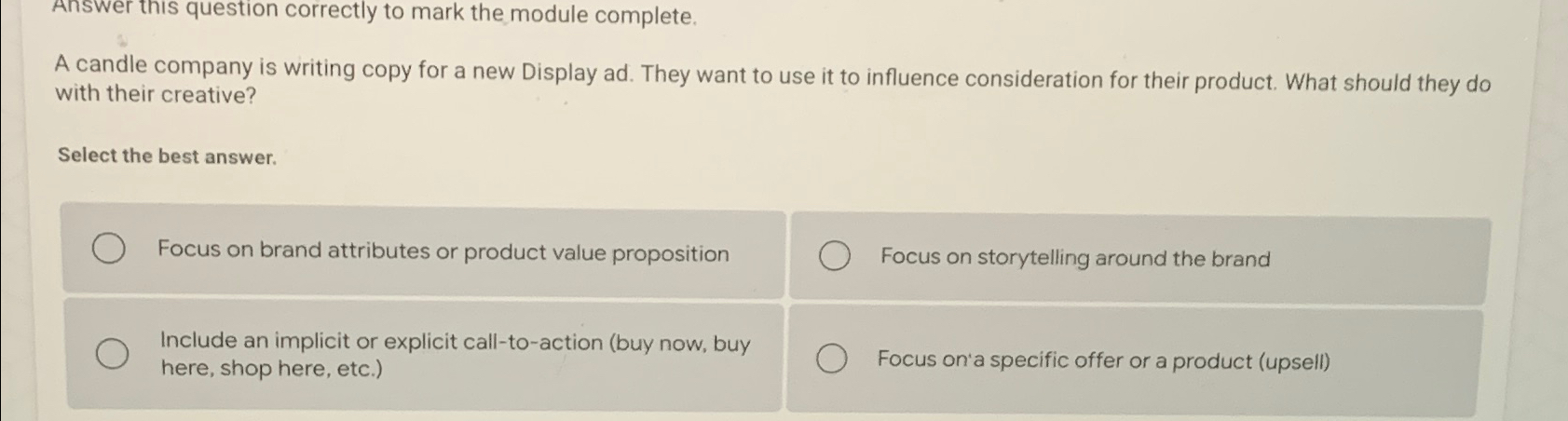Solved Answer this question correctly to mark the module | Chegg.com