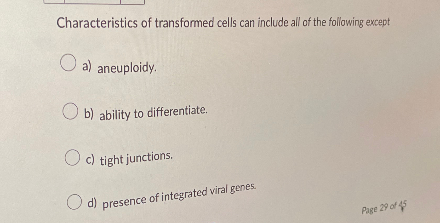 Solved Characteristics of transformed cells can include all | Chegg.com