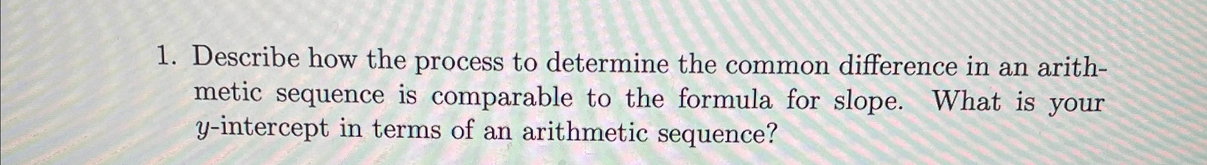 Solved Describe how the process to determine the common | Chegg.com
