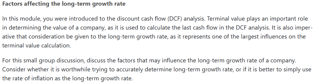 Solved Factors affecting the long-term growth rateIn this | Chegg.com