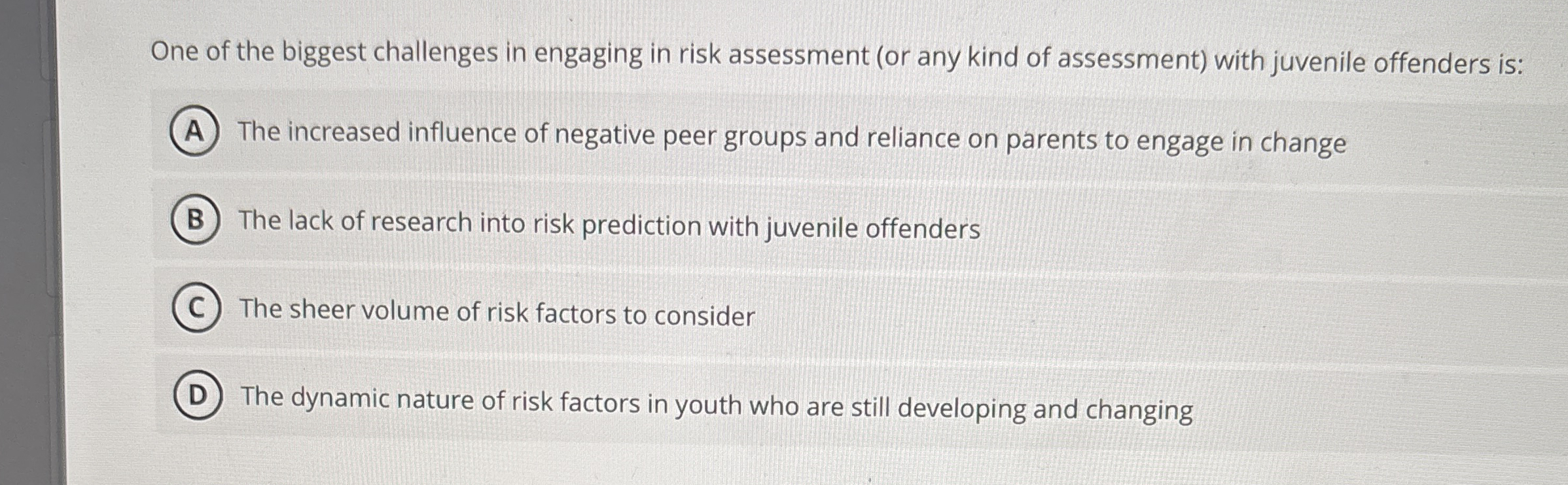 Solved One of the biggest challenges in engaging in risk | Chegg.com