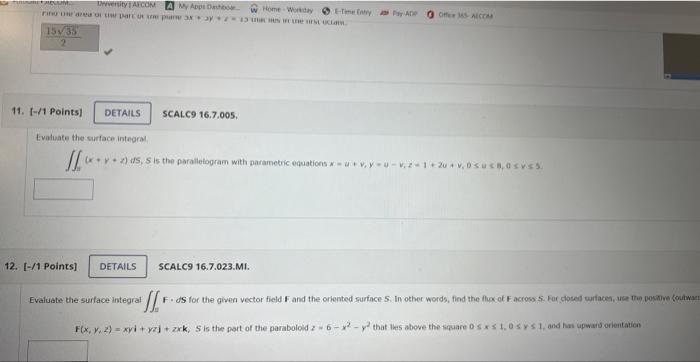 Solved SCALC9 16.7.023.M1.1. -11 Points] SCALC9 16.7.005, | Chegg.com