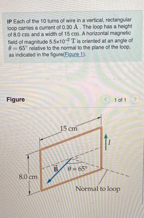 Solved IP Each of the 10 turns of wire in a vertical, | Chegg.com