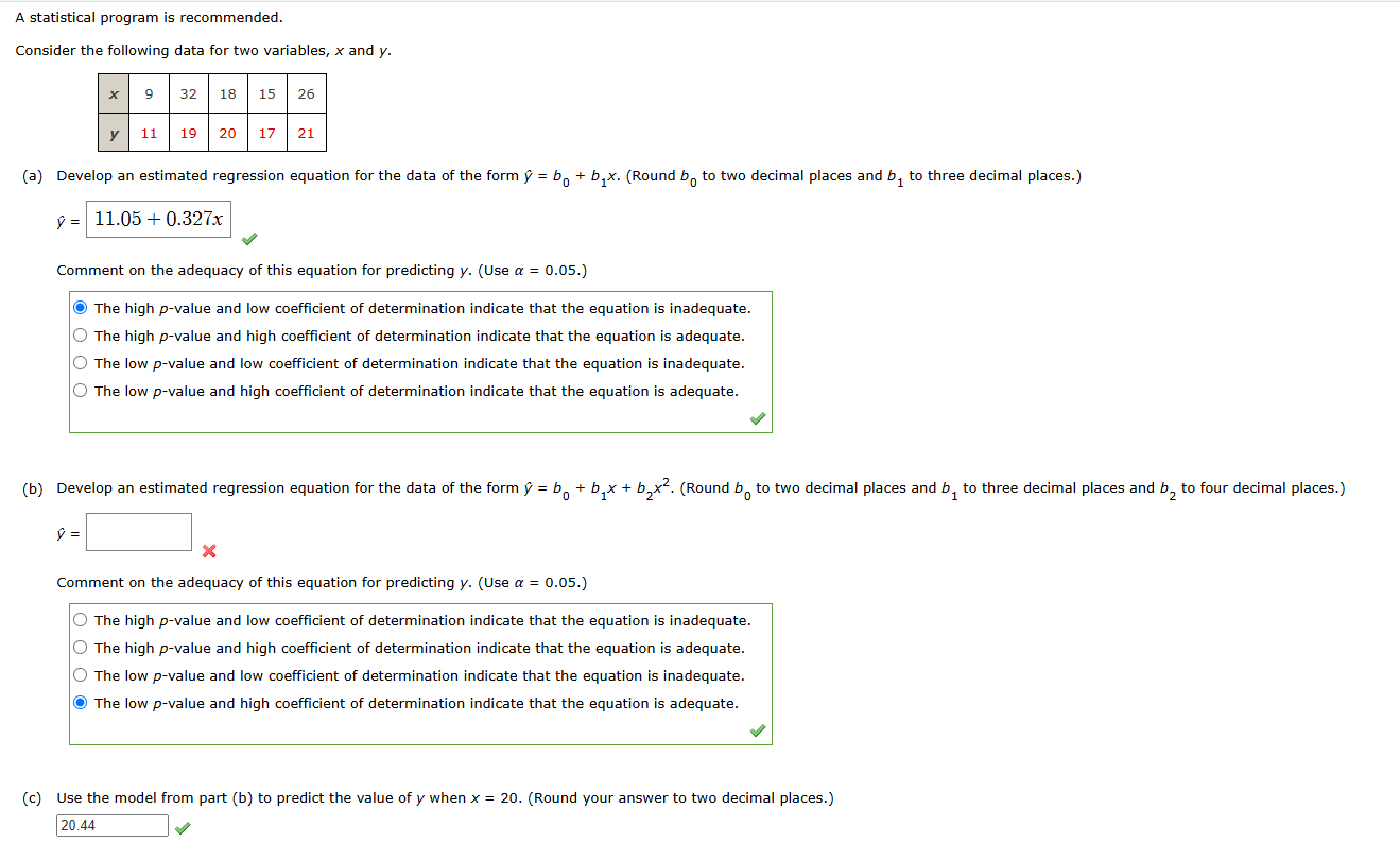 Solved A statistical program is recommended.Consider the | Chegg.com