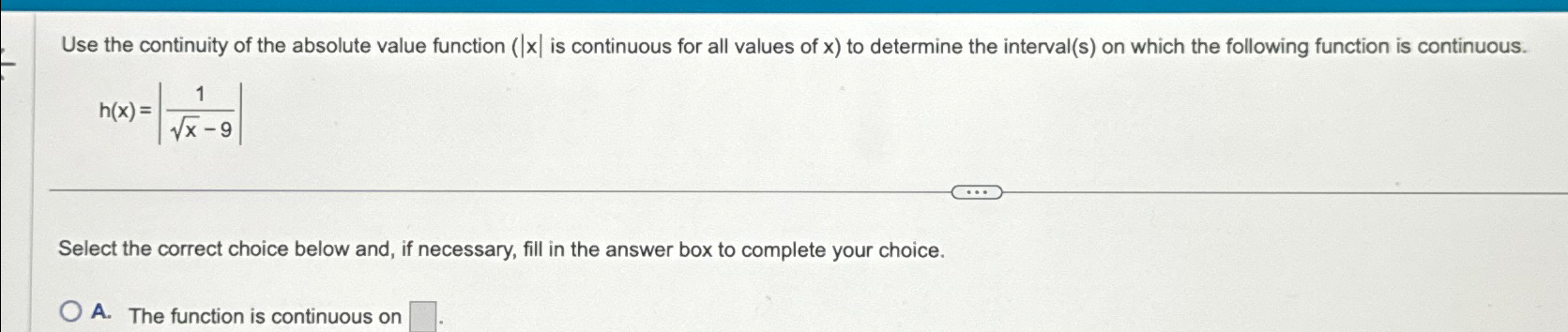 Solved Use The Continuity Of The Absolute Value Function