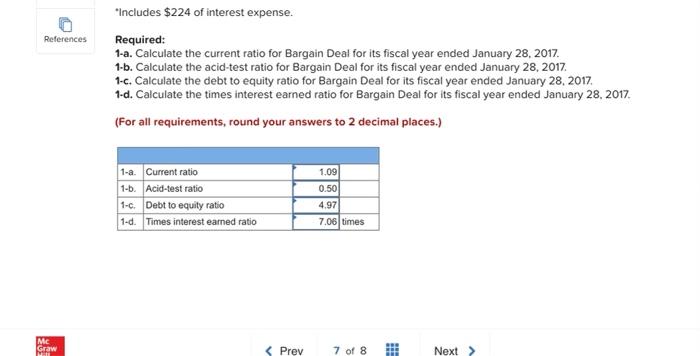 Exercise 3-17 (Algo) Calculating ratios; Bargain Deal | Chegg.com Exercise 3-17 (Algo) Calculating ratios; Bargain Deal | Chegg.com