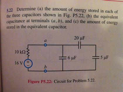 Solved Determine (a) the amount of energy stored in each of | Chegg.com