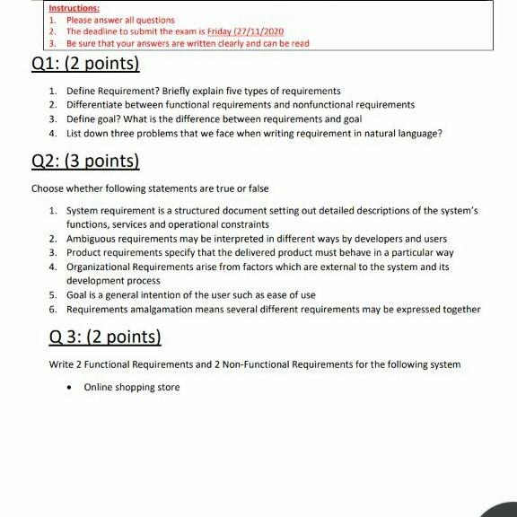 Solved Instructions: 1. Please answer all questions 2. The | Chegg.com