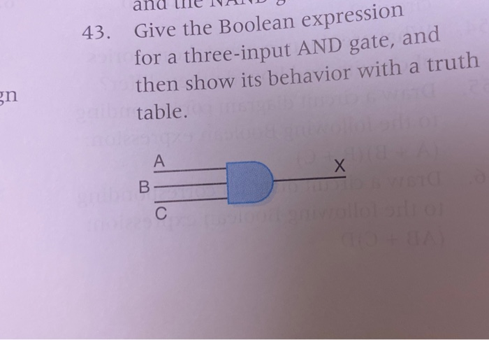Solved 24. А ох ana e IAIDO 43. Give the Boolean | Chegg.com