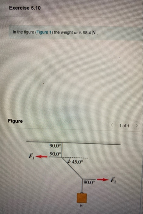 Solved Exercise 5.10 In the figure (Figure 1) the weight w | Chegg.com
