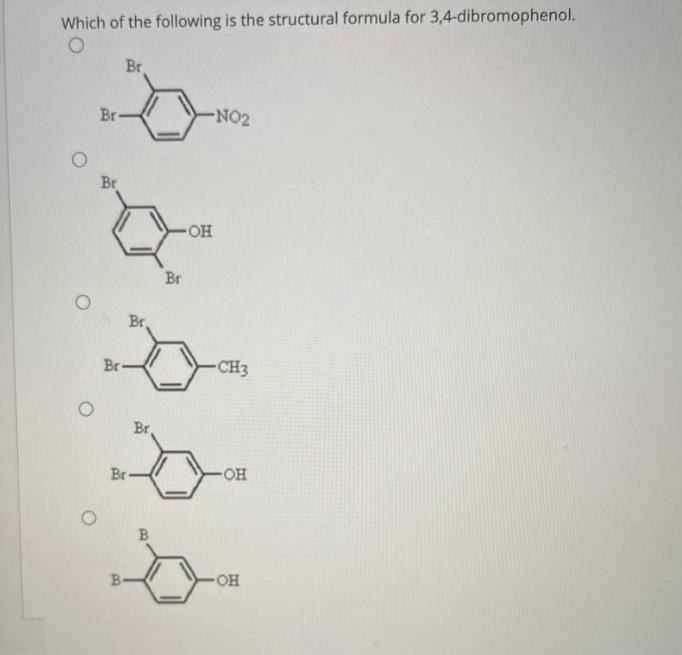 Solved Which of the following is the structural formula for | Chegg.com