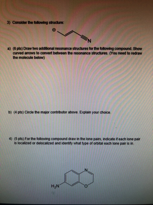 Solved 3) Consider the following structure: a) (6 pts) Draw | Chegg.com