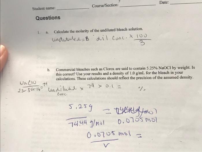 Solved 3. Exact titrations Trial 1 2 3 4 Volume of diluted | Chegg.com