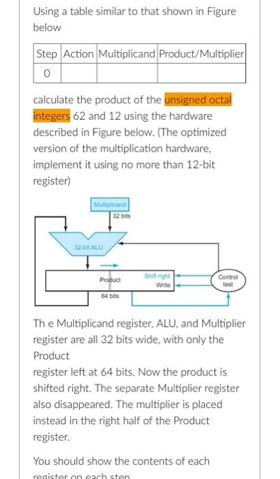 Solved Using a table similar to that shown in Figure below | Chegg.com