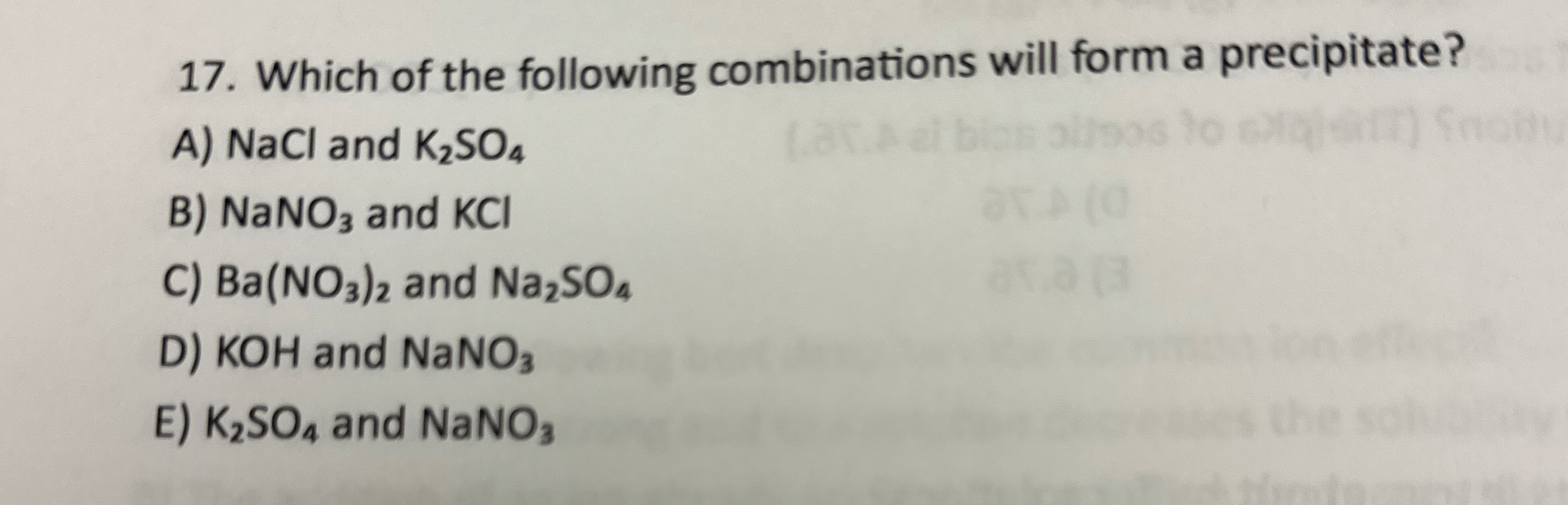 Which of the following combinations will form a | Chegg.com