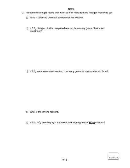 Solved Name STOICHIOMETRY PRACTICE: SHOW ALL WORK!!!!! 1. | Chegg.com