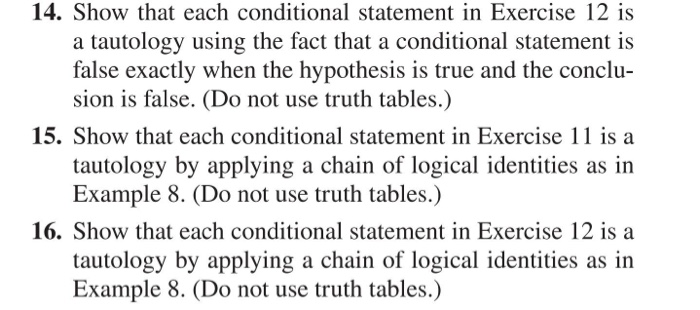 Solved 14. Show that each conditional statement in Exercise | Chegg.com