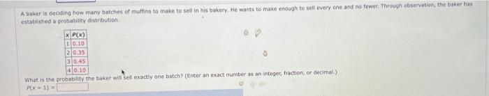 Solved A baker is deciding how many batches of muffins to | Chegg.com Solved A baker is deciding how many batches of muffins to | Chegg.com