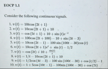 Solved EOCP 1.1Consider the following continuous | Chegg.com