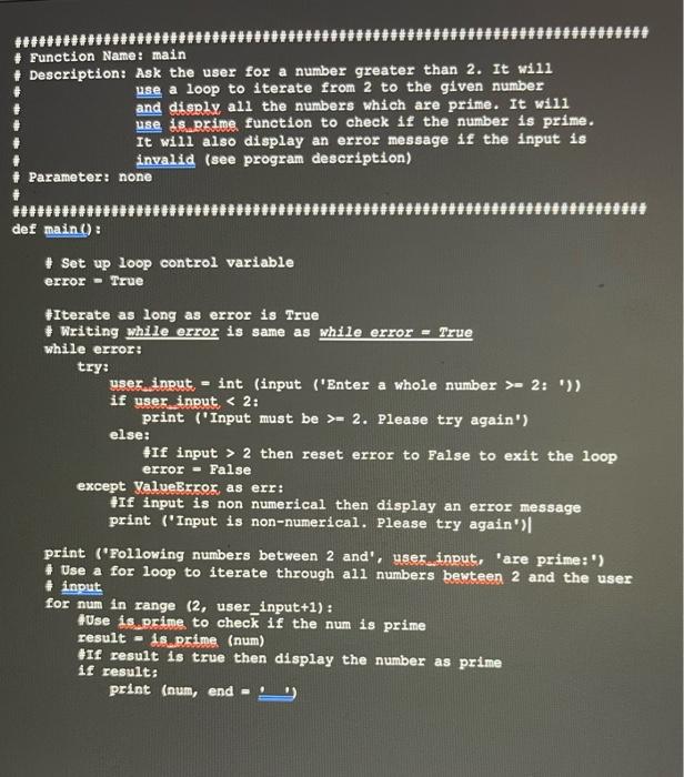 Solved ****** # Name: # Date: # This program will perform | Chegg.com