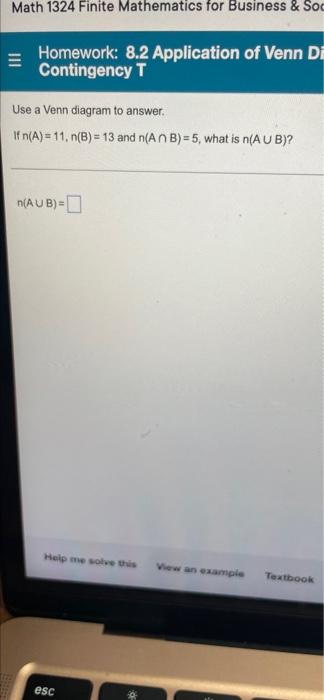 Solved Math 1324 Finite Mathematics for Business & Soc | Chegg.com