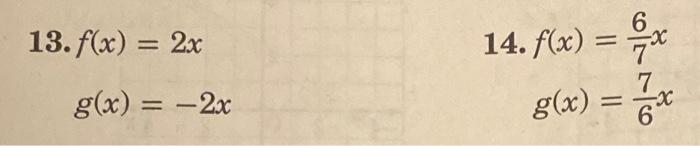 Solved Determine whether each pair of functions are inverse | Chegg.com