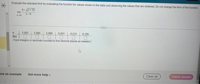 Solved Evaluate the indicated limit by evaluating the | Chegg.com