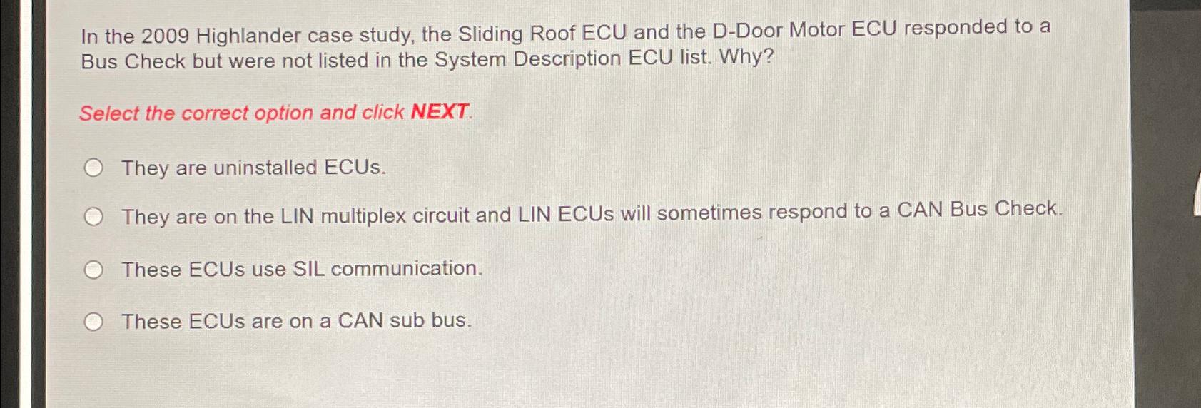 Solved In the 2009 ﻿Highlander case study, the Sliding Roof | Chegg.com