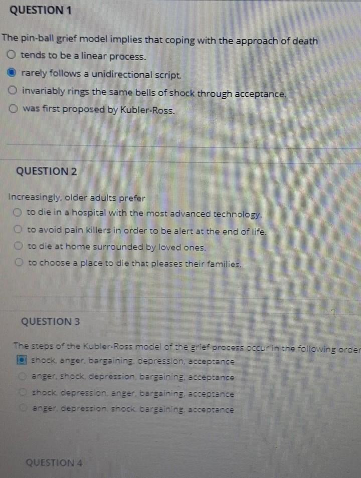 Solved QUESTION 1 The pin-ball grief model implies that | Chegg.com