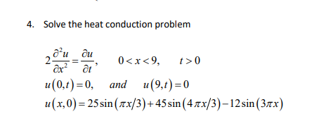 Solved Solve the heat conduction | Chegg.com