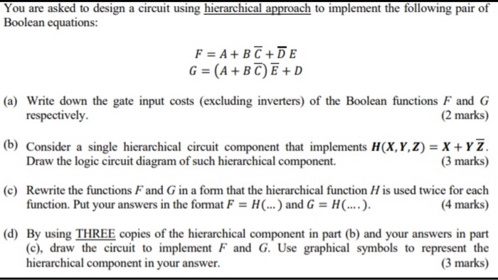 Solved You are asked to design a circuit using hierarchical | Chegg.com