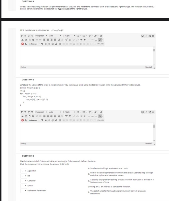 Solved QUESTION 4 Write a value-returning function cal | Chegg.com