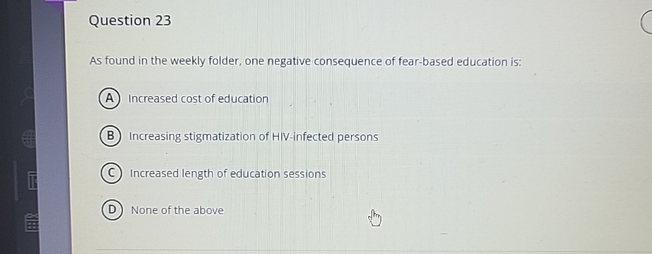 Solved Question 23As found in the weekly folder, one | Chegg.com