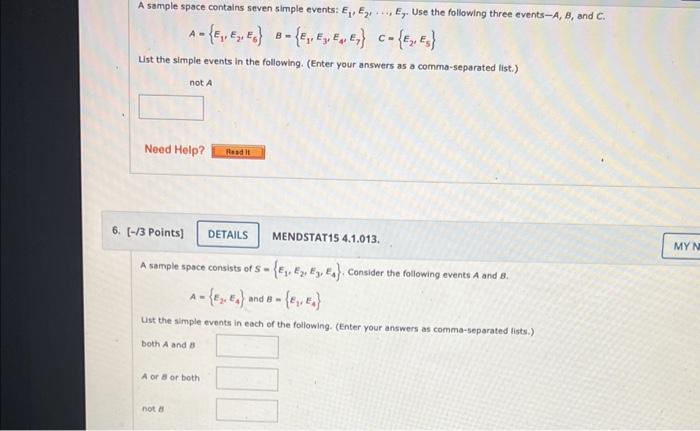 Solved A={e1,e2,e6}b={e1,e4,e5,e7}c={e2,e3} List The Simple 