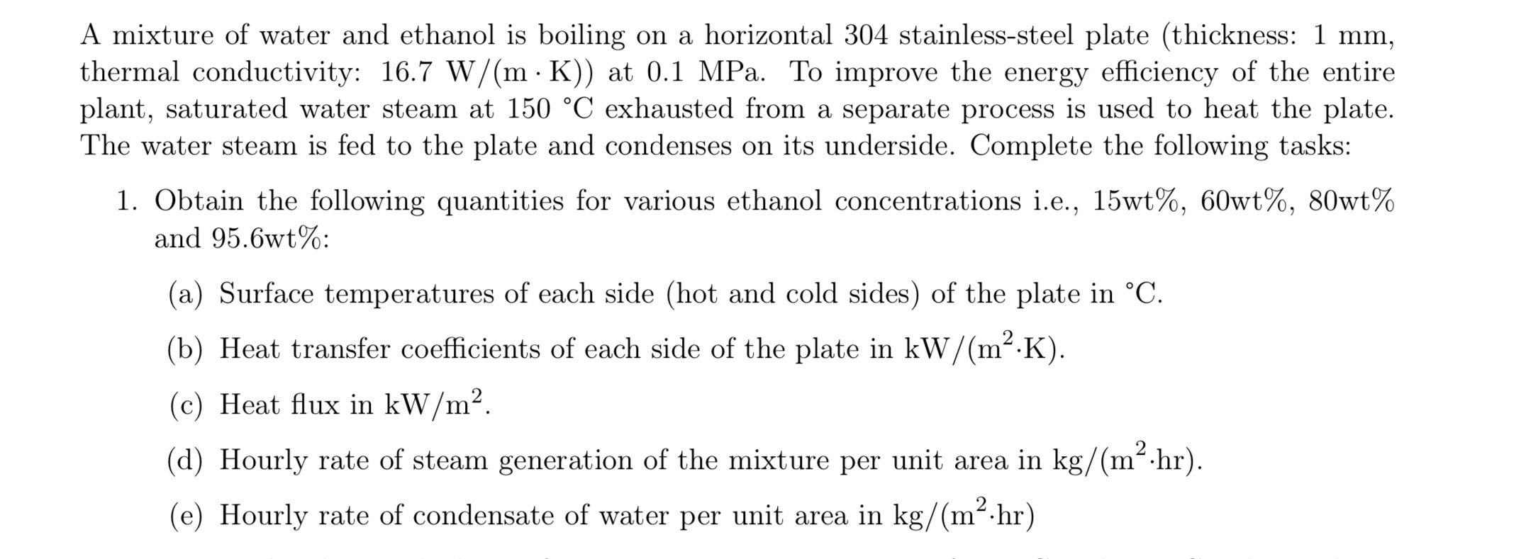 A mixture of water and ethanol is boiling on a | Chegg.com