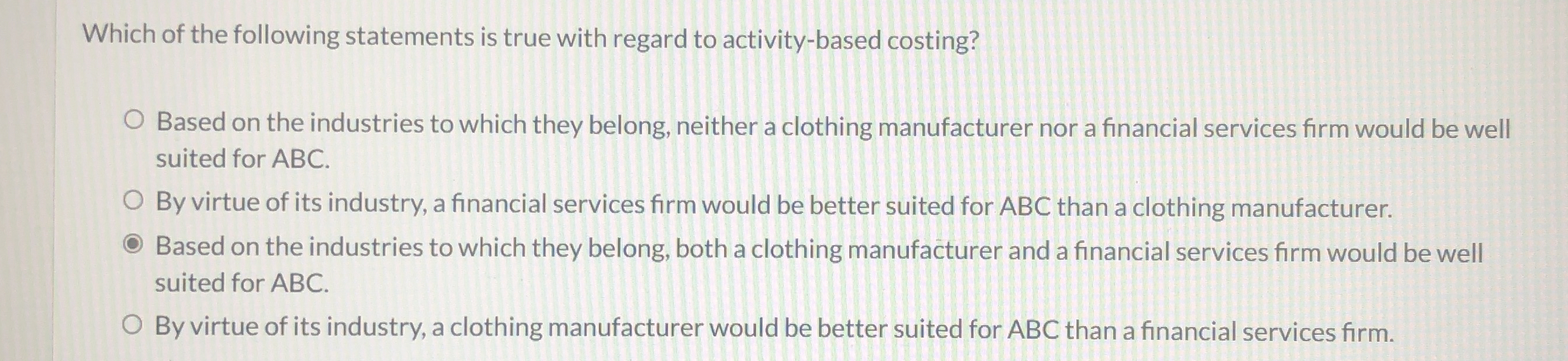 Solved Which of the following statements is true with regard | Chegg.com